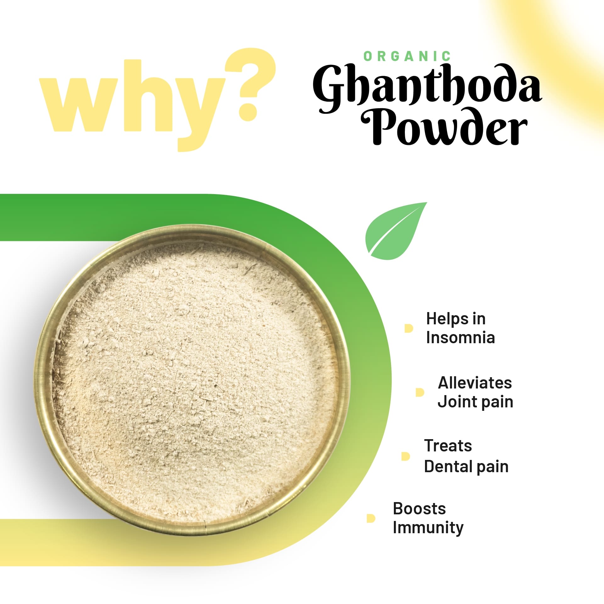 Pure Organio Organic Ganthoda Powder Pipramul