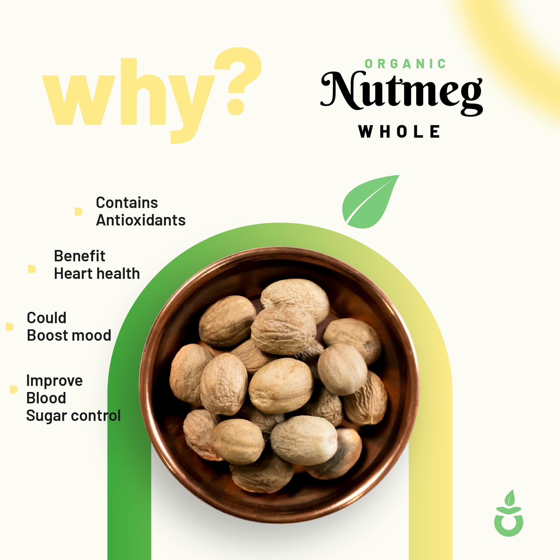 Pureorganio Organic Nutmeg - Jaiphal